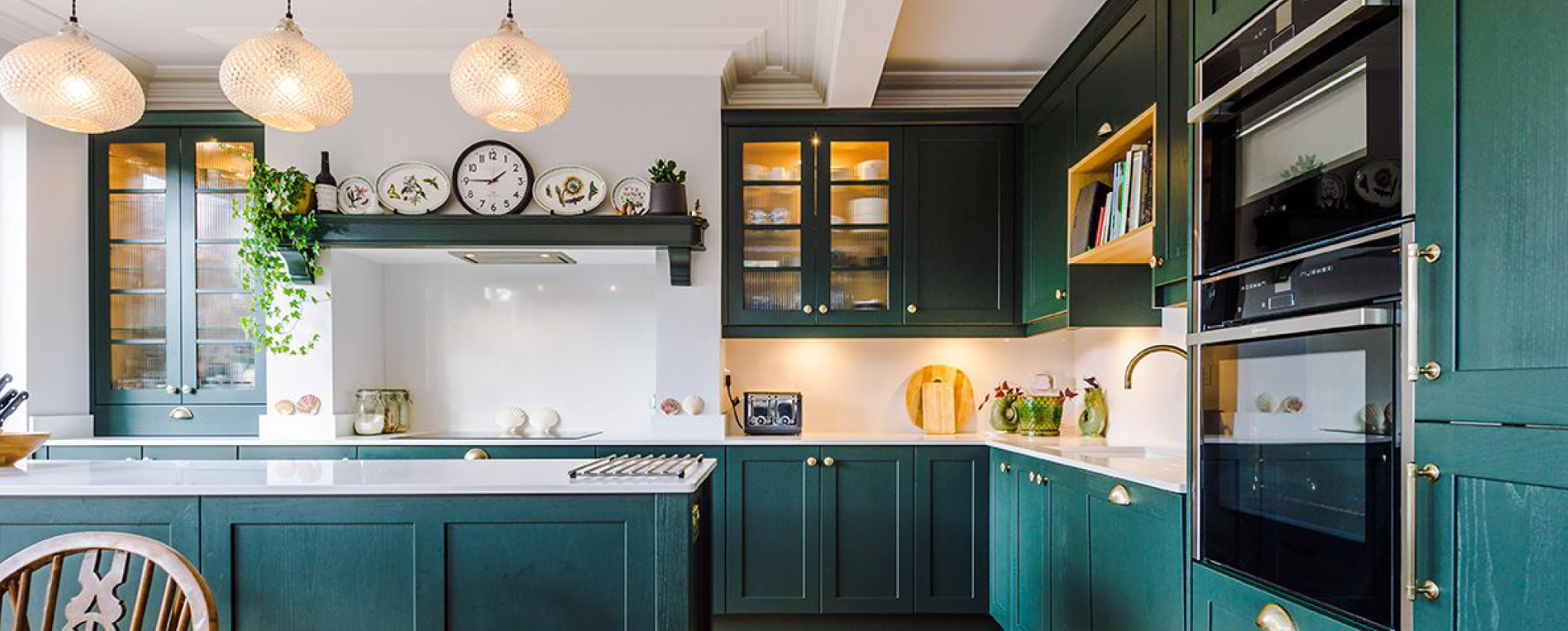 Deep Forest Shaker Fitted Kitchen Design Manchester